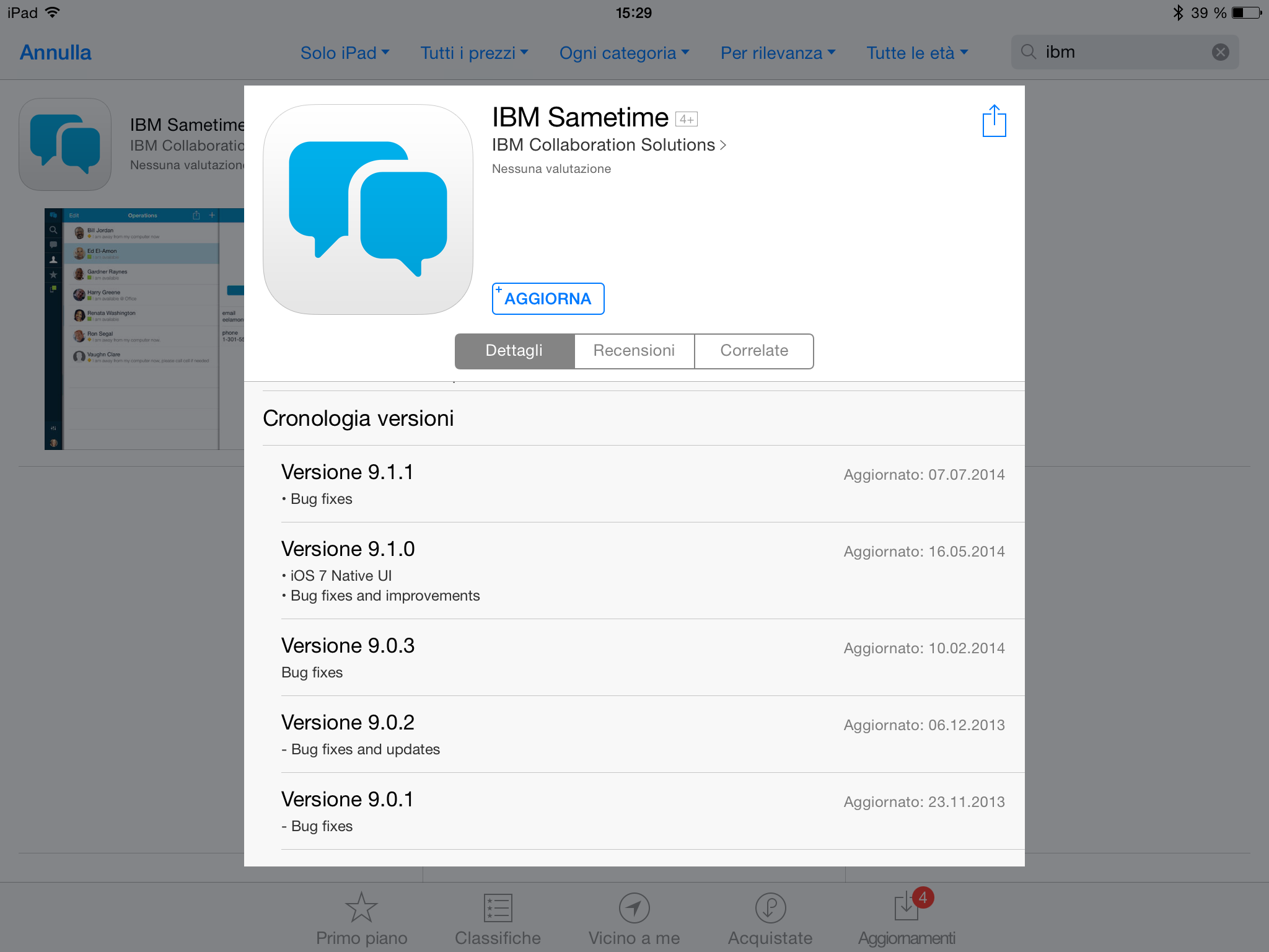 Updated IBM Sametime app for iPad – writing about