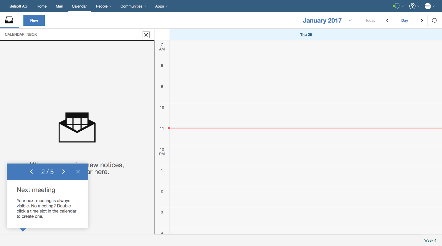 IBM Verse – Calendar Inbox – writing about