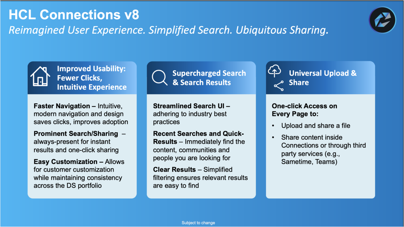 HCL Connections 8 preview is live – writing about