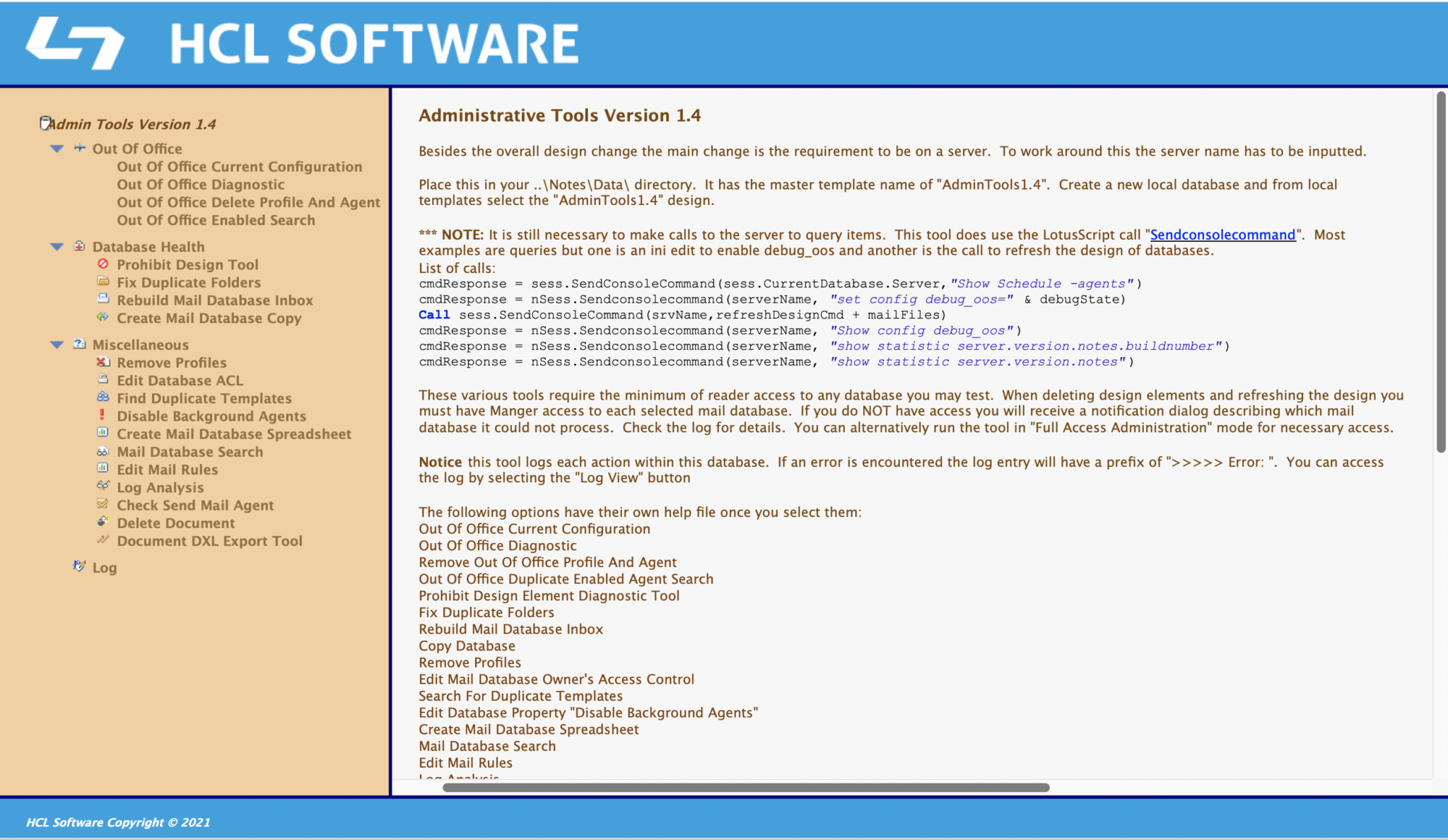All-in-one Admin Tool for Domino – writing about